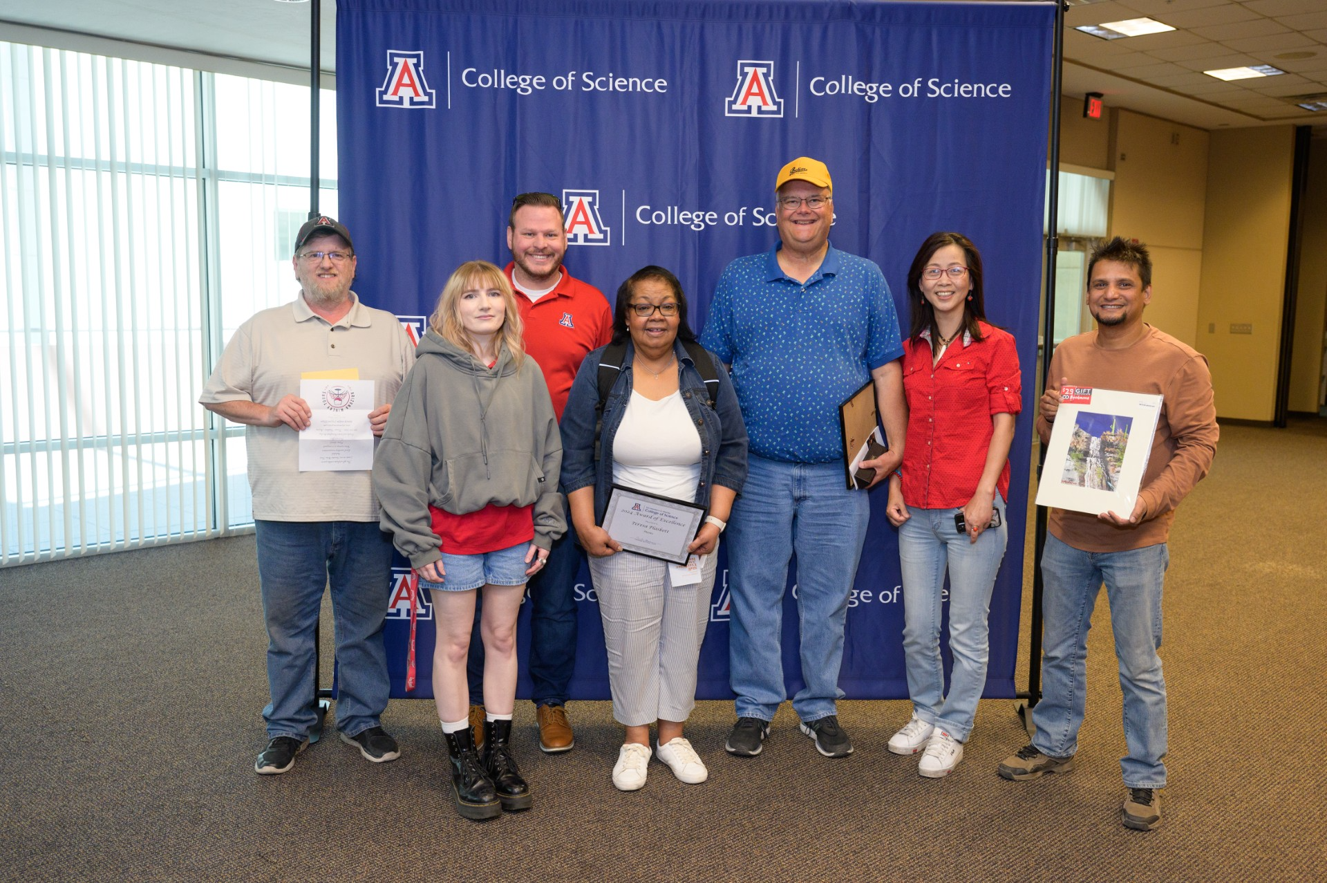 Teresa Plaskett and Mike Eklund received the College of Science Staff Excellence Award | UA ...