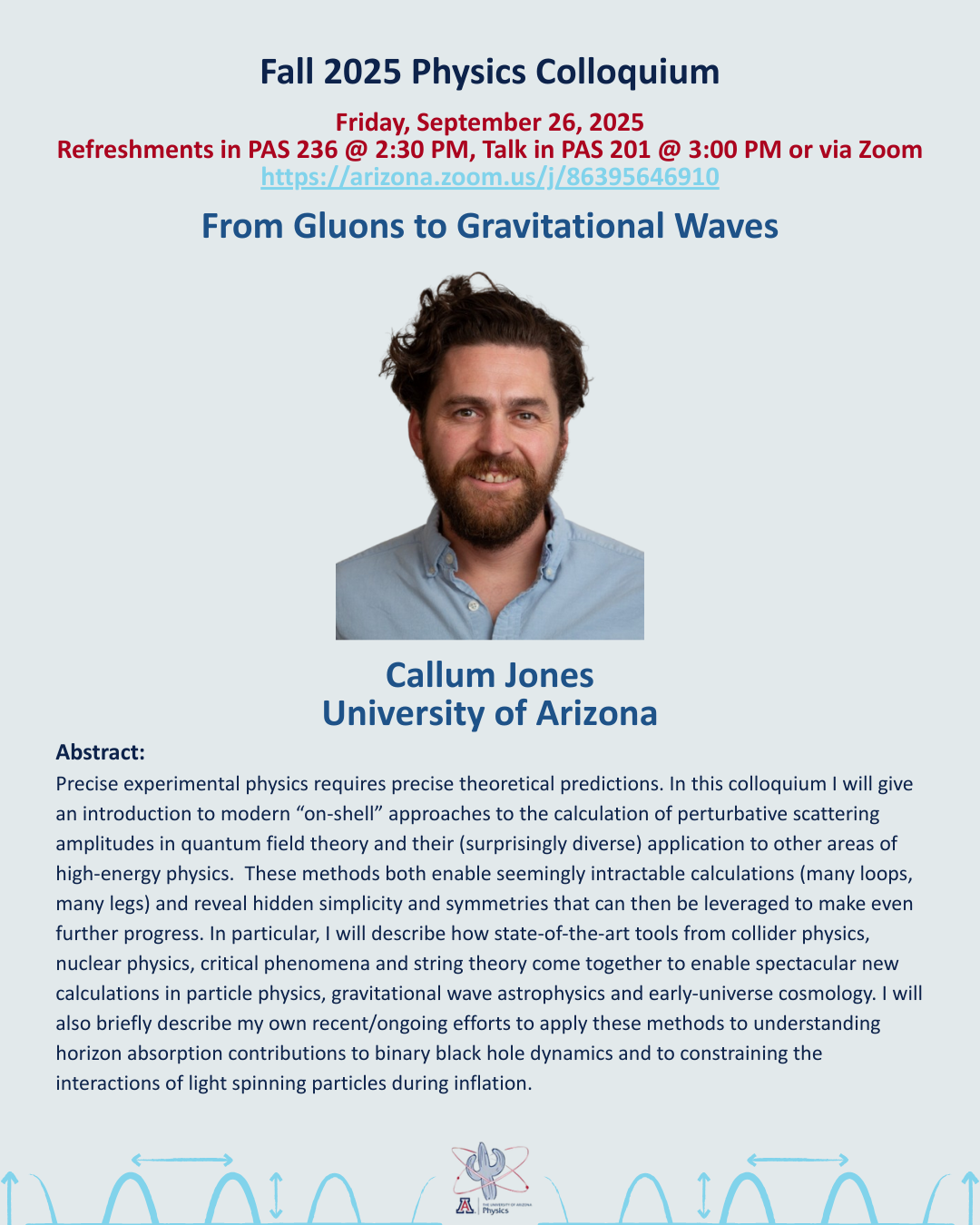 Physics Fall 2025 Colloquium | UA Science | Physics