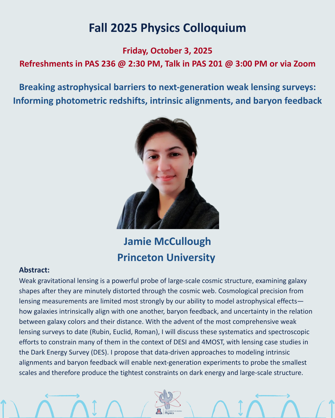 Physics Fall 2025 Colloquium | UA Science | Physics
