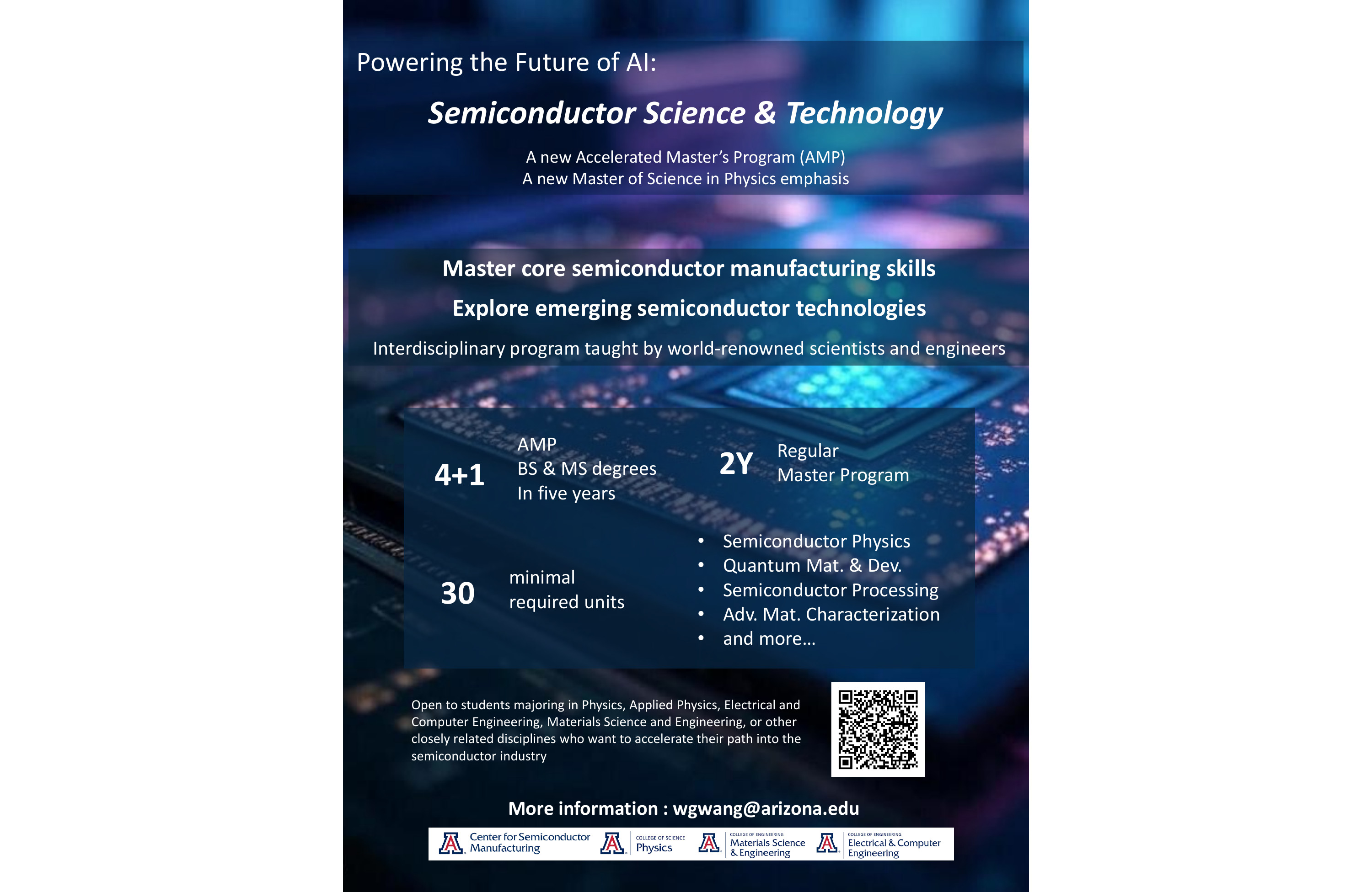 Department of Physics Launches New Semiconductor Master's Programs | UA ...